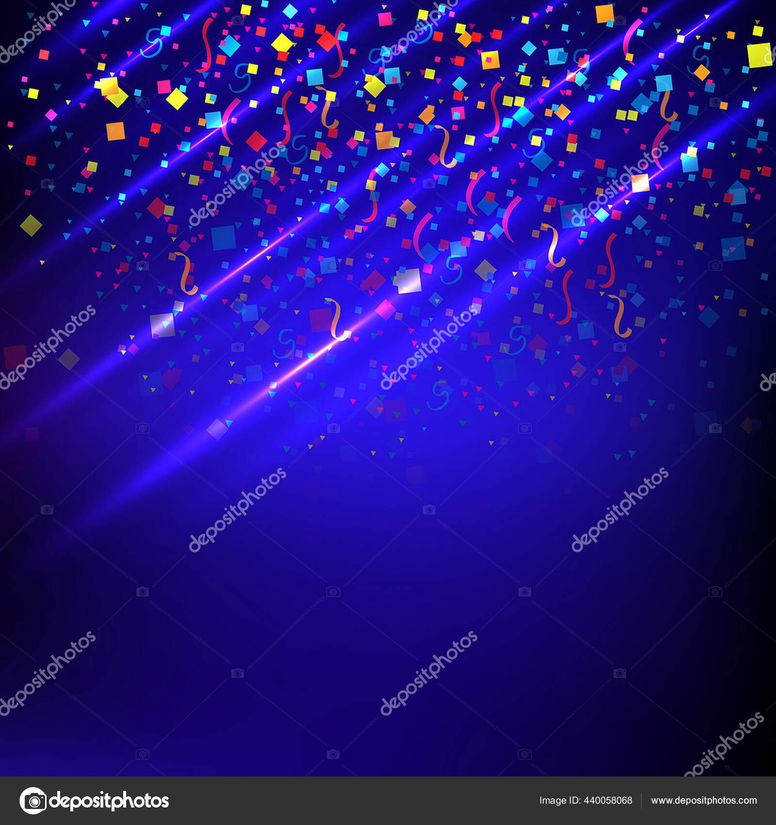 Blue Confetti Background Vector Design Illustration Stock Vector Image ...