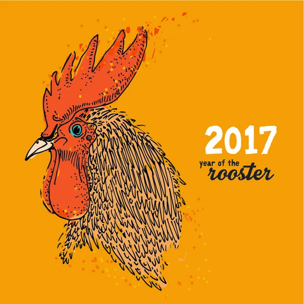 Rooster drawing illustration vector Stock Vector Image by ...