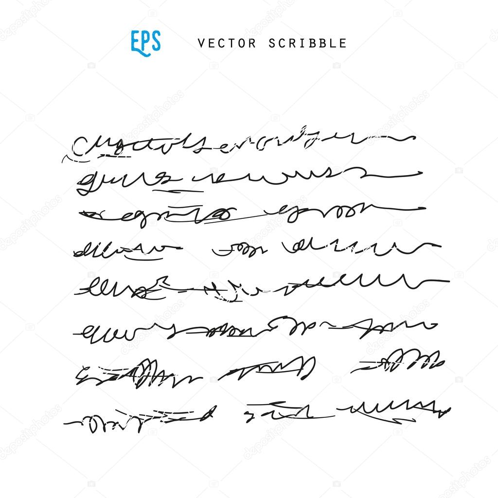 Unidentified abstract handwriting scribble Stock Vector Image by ...