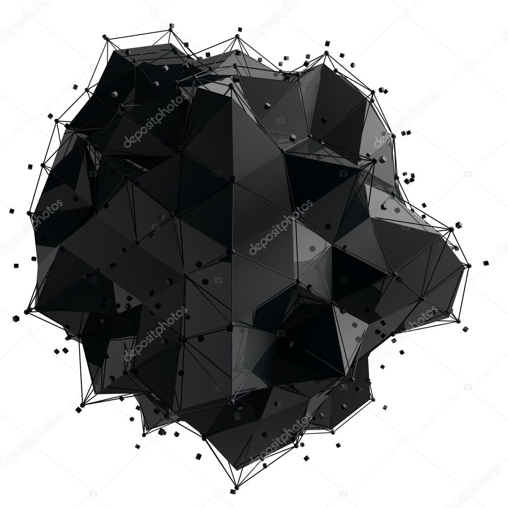 Structure 3d render computer graphics CG. Crystal illustration. One ...