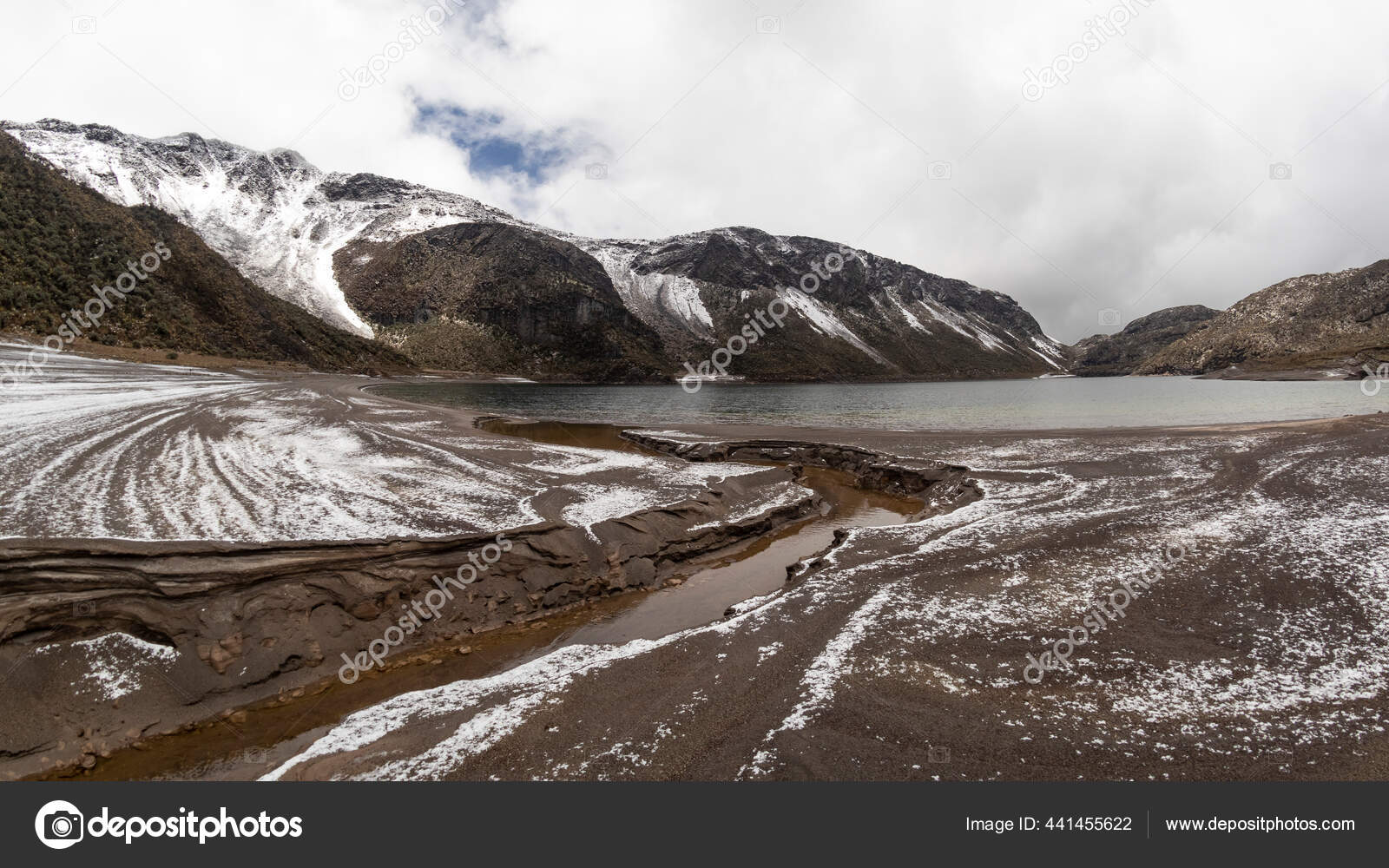 Lagoon Located Los Nevados National Natural Park Colombia Nevado Del ...