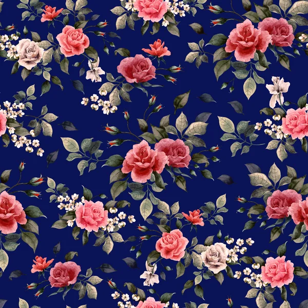 Red and pink roses pattern Stock Photo by ©ollallya 66409731