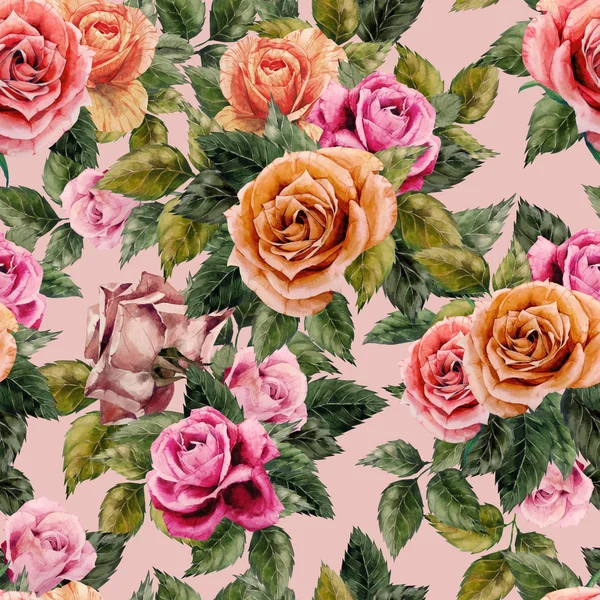 Floral pattern with roses ⬇ Stock Photo, Image by © ollallya #66409781