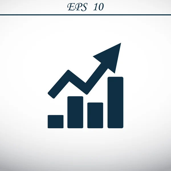 Rising graph simple web icon — Stock Vector © LovArt #149486232