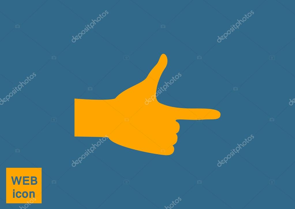 Hand pointing with straight finger Stock Vector Image by ©LovArt #101320540