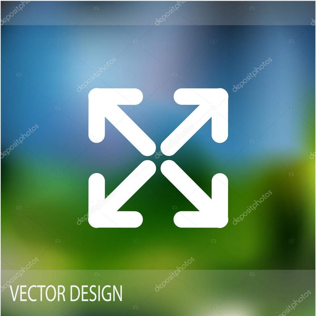 Four arrows in square icon Stock Vector by ©LovArt 101379508