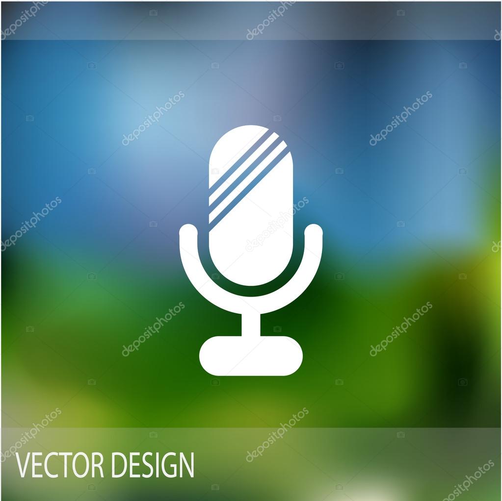 Simple microphone web icon Stock Vector by ©LovArt 101390742