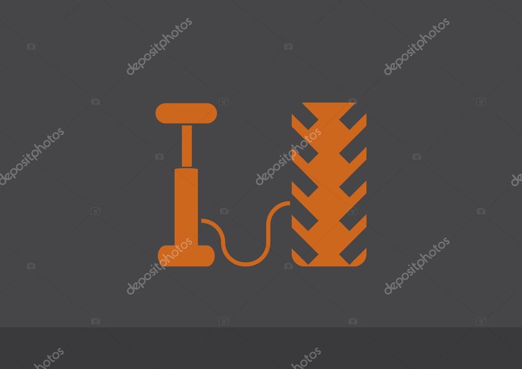 Bomba de aire y neumático icono web Vector de stock #101391956 de ©LovArt