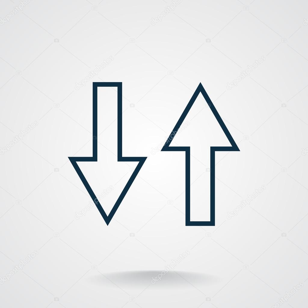 Two arrows icon Stock Vector by ©LovArt 101399260