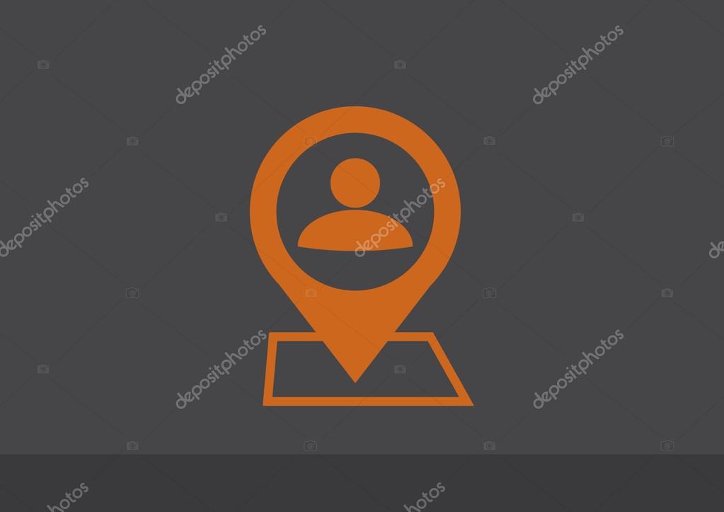 Human location pointer simple icon Stock Vector by ©LovArt 101402344