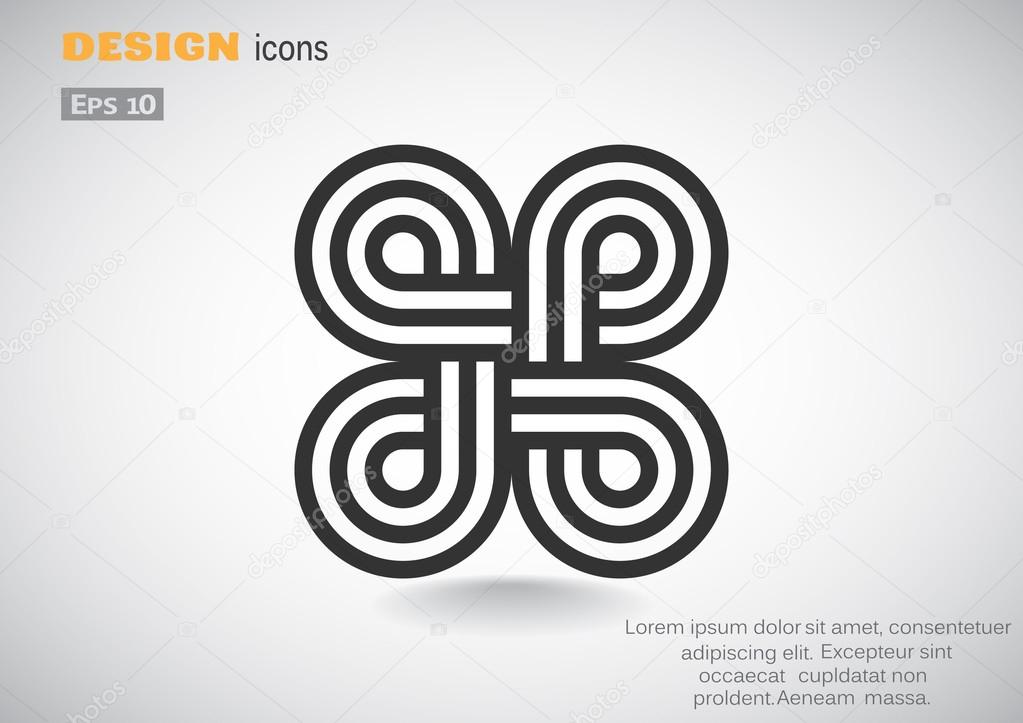 Curve symmetric figures pattern Stock Vector by ©LovArt 105550660
