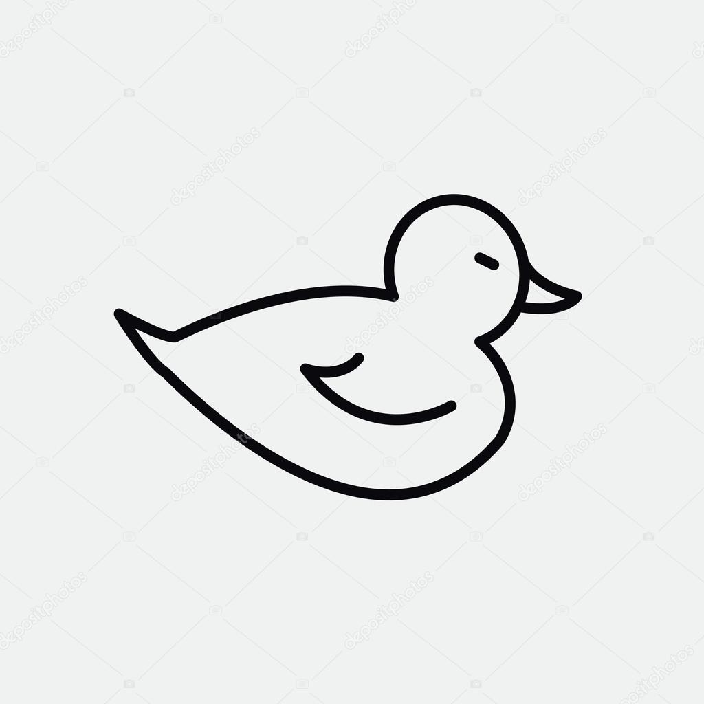 Simple Duckling Outline