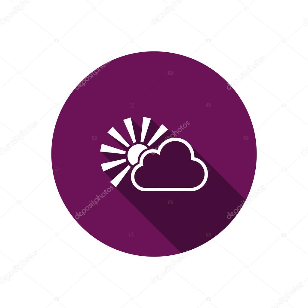 Sun with cloud simple icon — Stock Vector © LovArt #105555276