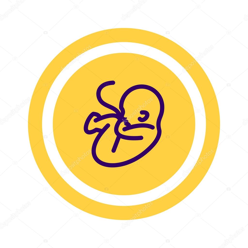 Embryon baby with umbilical symbol Stock Vector by ©LovArt 111920006
