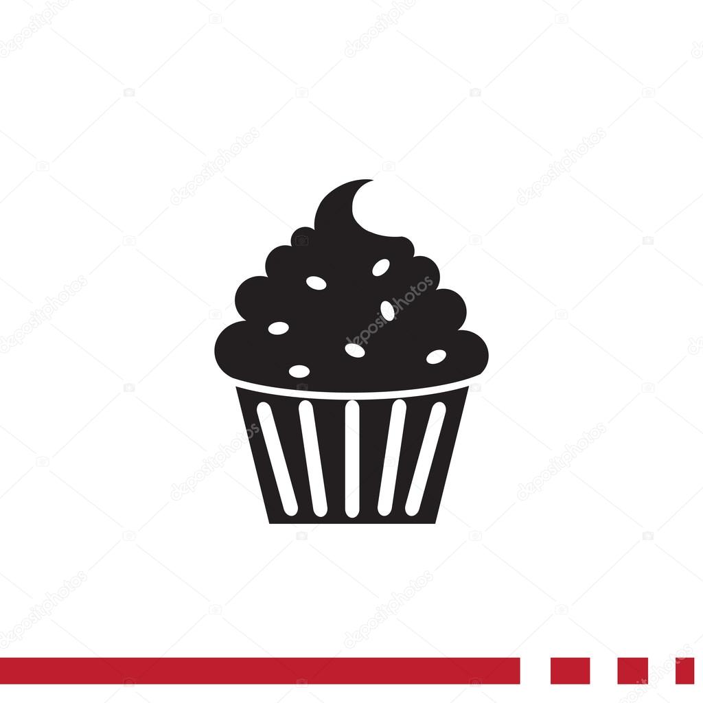 Cherry Cupcake Icon Stock Vector By ©lovart 111926792