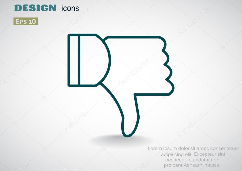 Thumb down sign Stock Vector by ©LovArt 111938330