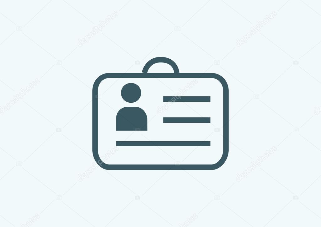 Ausweis-Symbol - Vektorgrafik: lizenzfreie Grafiken © LovArt 115904726 ...