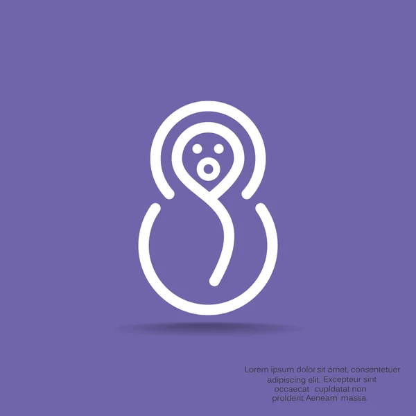 Infant baby symbol in simple lines — Stock Vector © LovArt #118687054