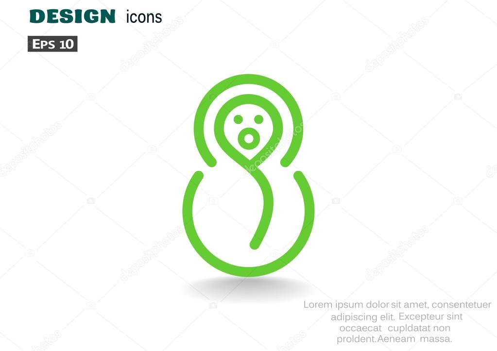 Símbolo de bebé infantil en líneas simples Vector de stock por ©LovArt ...