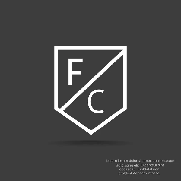Letra fc logo imágenes de stock de arte vectorial | Depositphotos