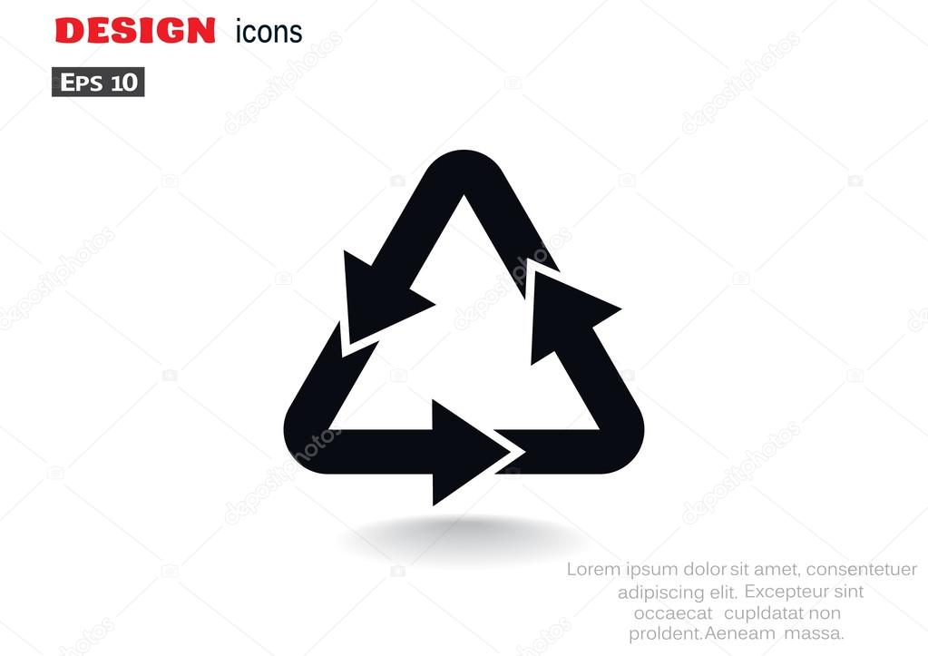 Waste recycling symbol with arrows Stock Vector Image by ©LovArt #118655400