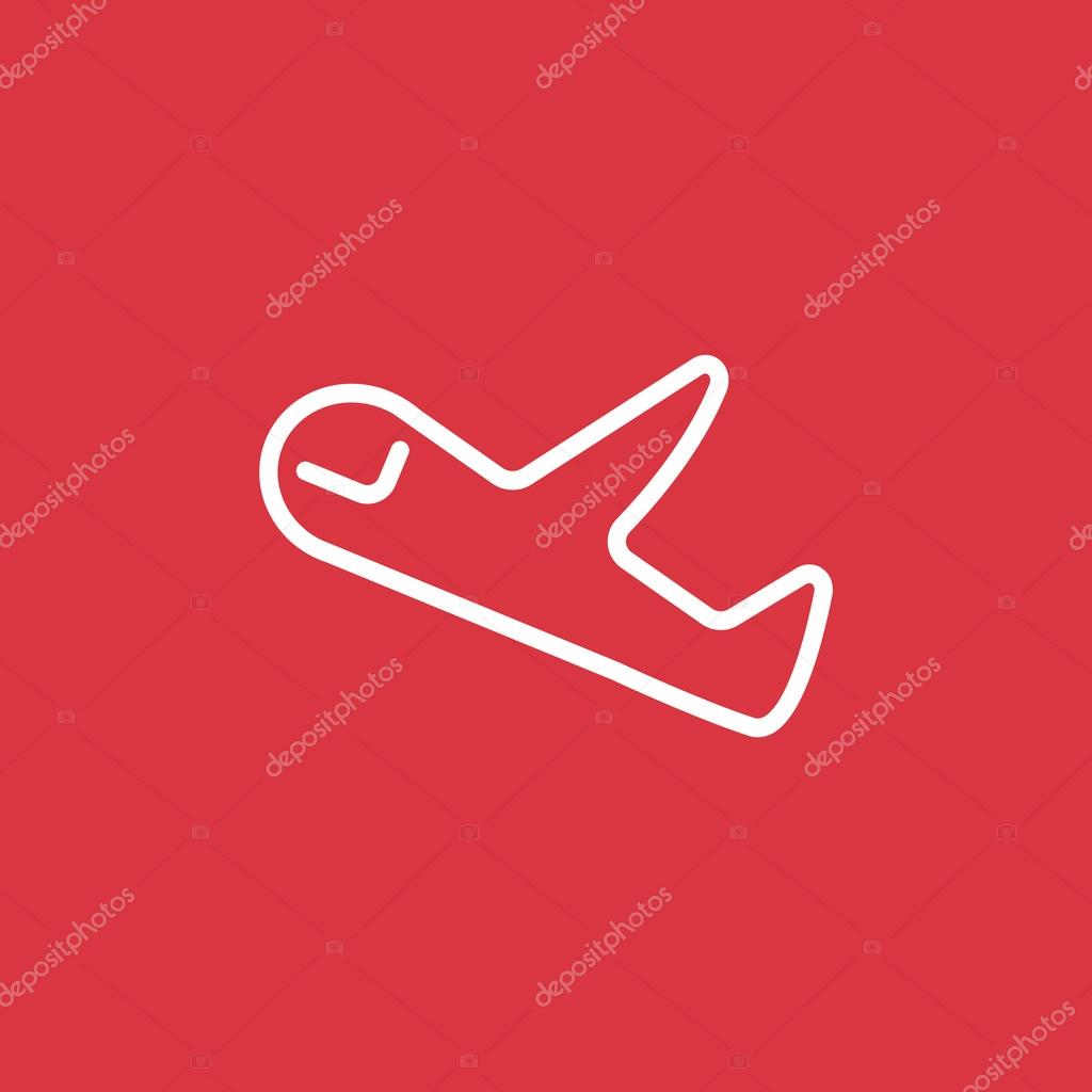 Aircraft web icon with outline airbus Stock Vector by ©LovArt 118661026