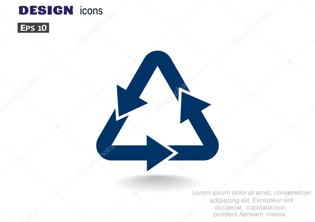 Waste recycling symbol with arrows Stock Vector by ©LovArt 118677196