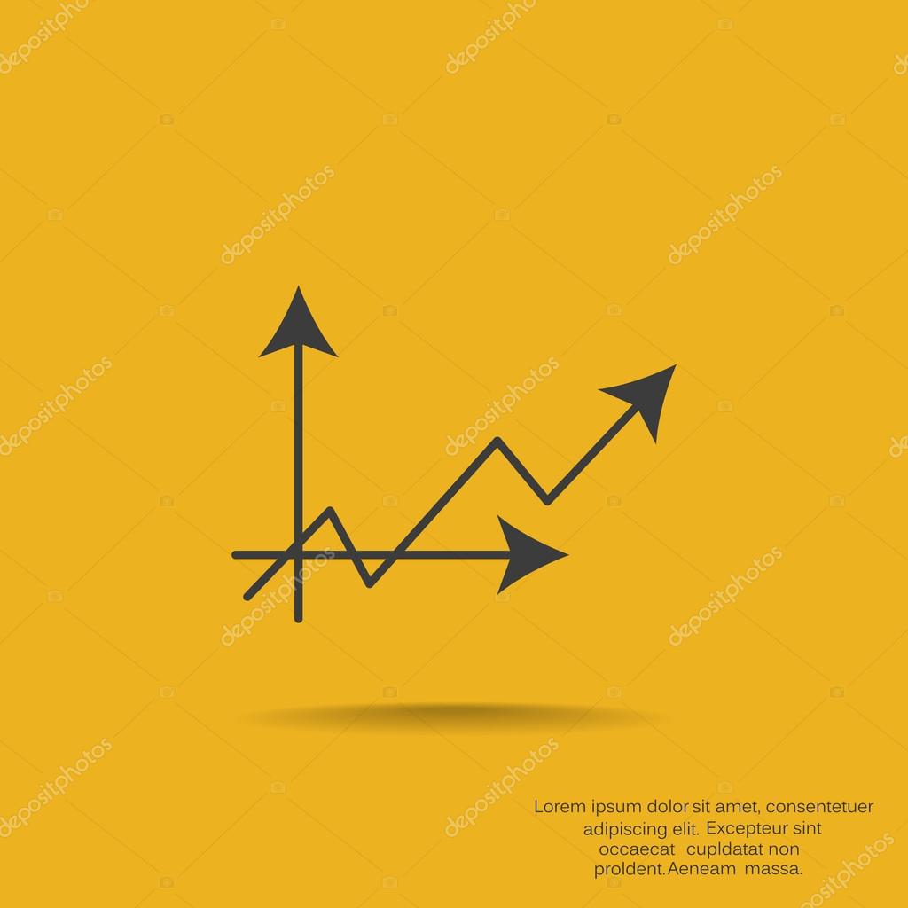 Curved arrow on graph icon Stock Vector Image by ©LovArt #118680248