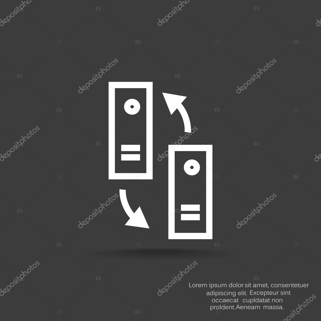 Information exchange icon — Stock Vector © LovArt #118680572