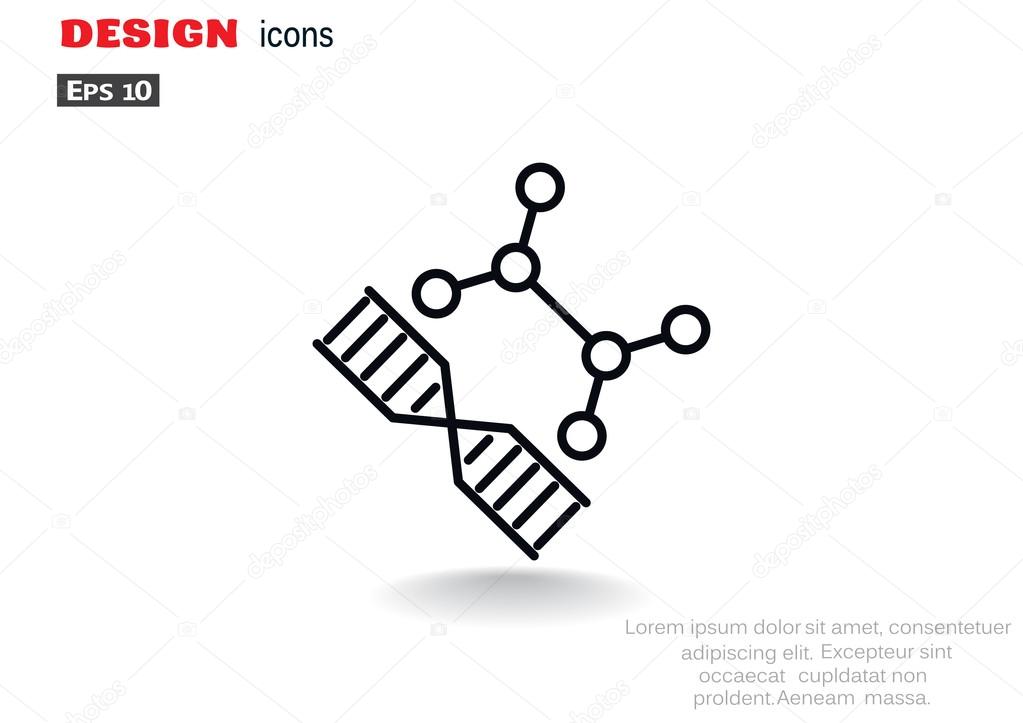 DNA genetics web icon Stock Vector by ©LovArt 118688570