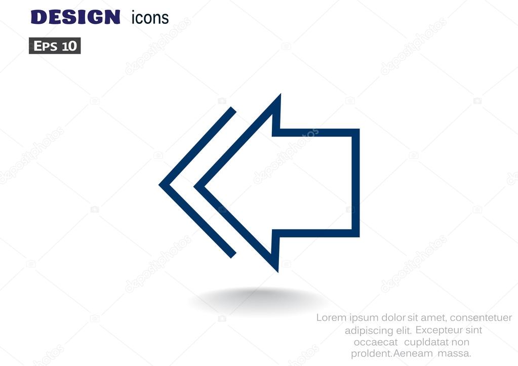 Simple arrow pointing left Stock Vector by ©LovArt 118689060