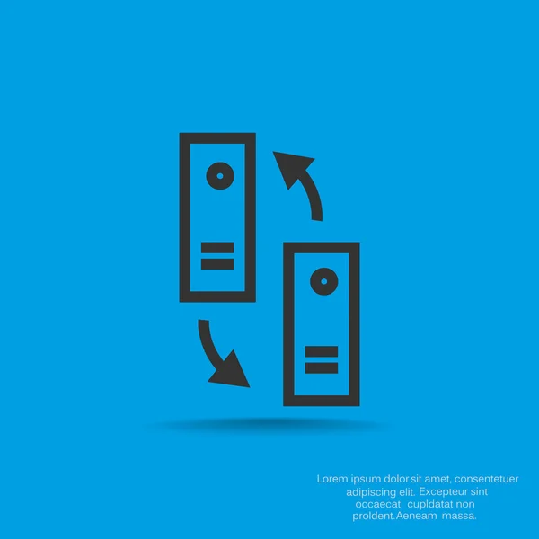 Information exchange icon — Stock Vector © LovArt #118680572