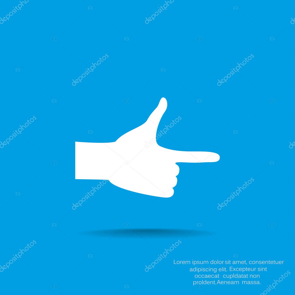 Hand pointing with straight finger Stock Vector by ©LovArt 122305450