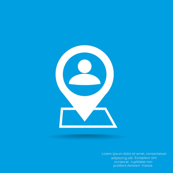 Human location pointer simple icon — Stock Vector © LovArt #118657708