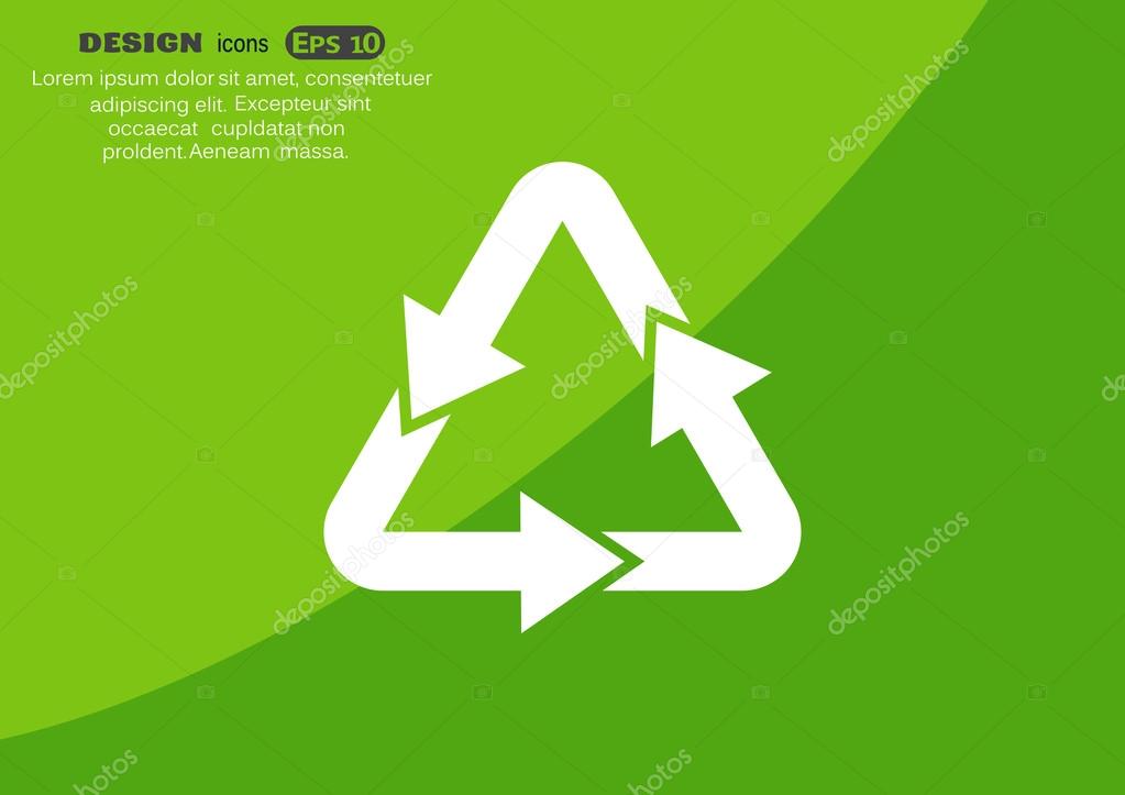 Waste recycling symbol with arrows Stock Vector Image by ©LovArt #122310462