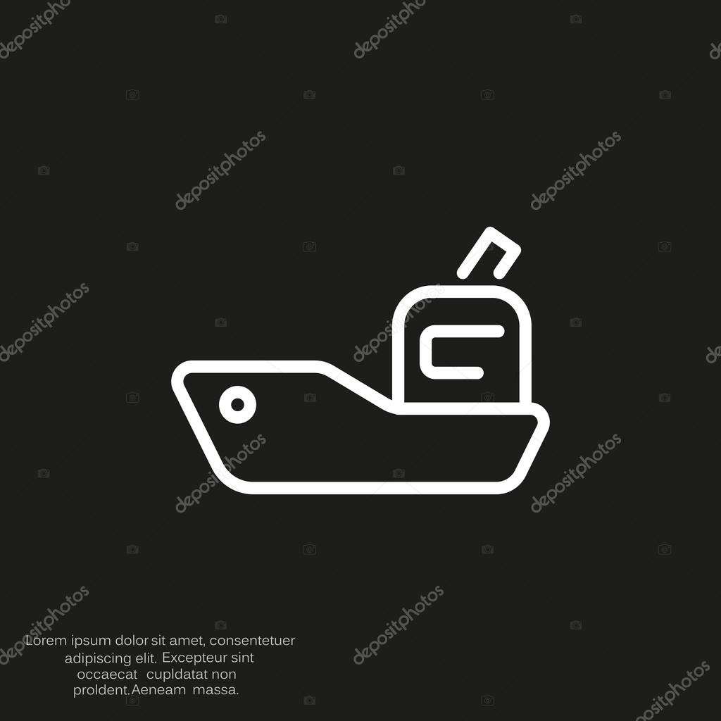 Simple tugboat web icon Stock Vector by ©LovArt 122310674