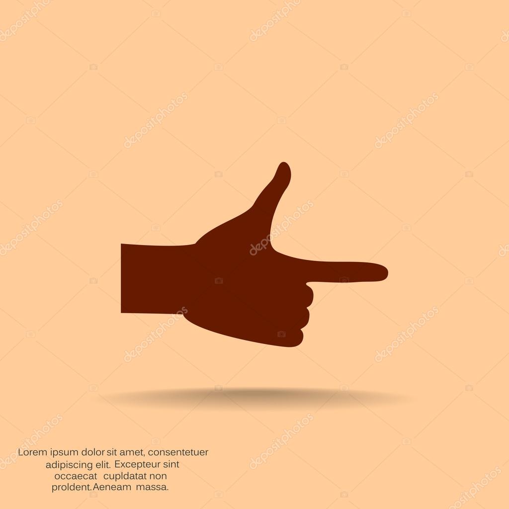 Hand pointing with straight finger Stock Vector Image by ©LovArt #122313262