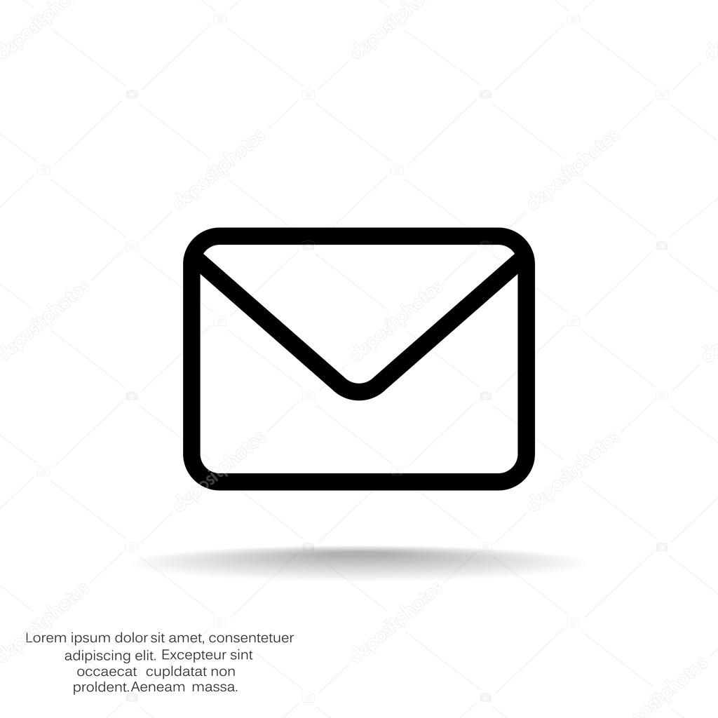 Simple outline envelope Stock Vector by ©LovArt 122317886