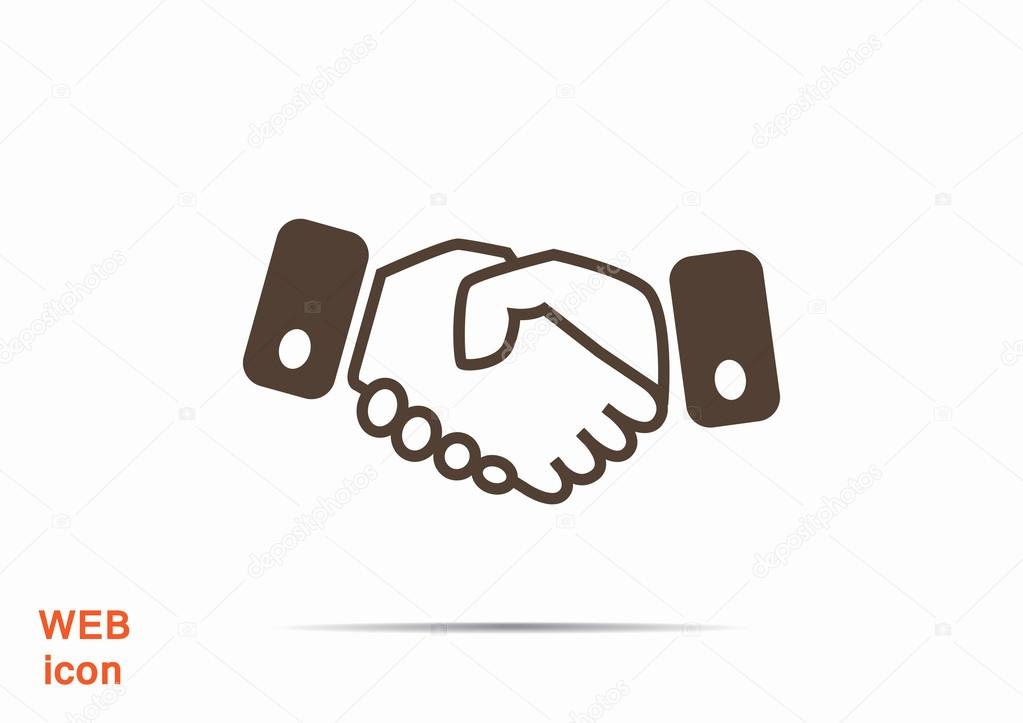 Handshake simple web icon Stock Vector by ©LovArt 122326926