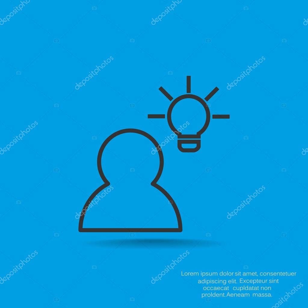 Man and light sign ideas Stock Vector by ©LovArt 122336624