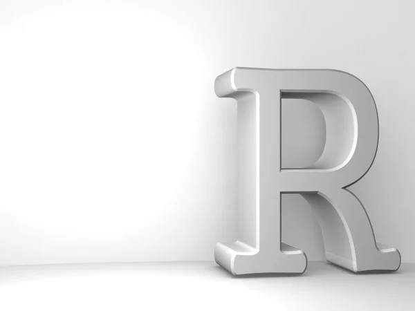 Big 3d letters isolated on white background font, alphabet letter q, r ...