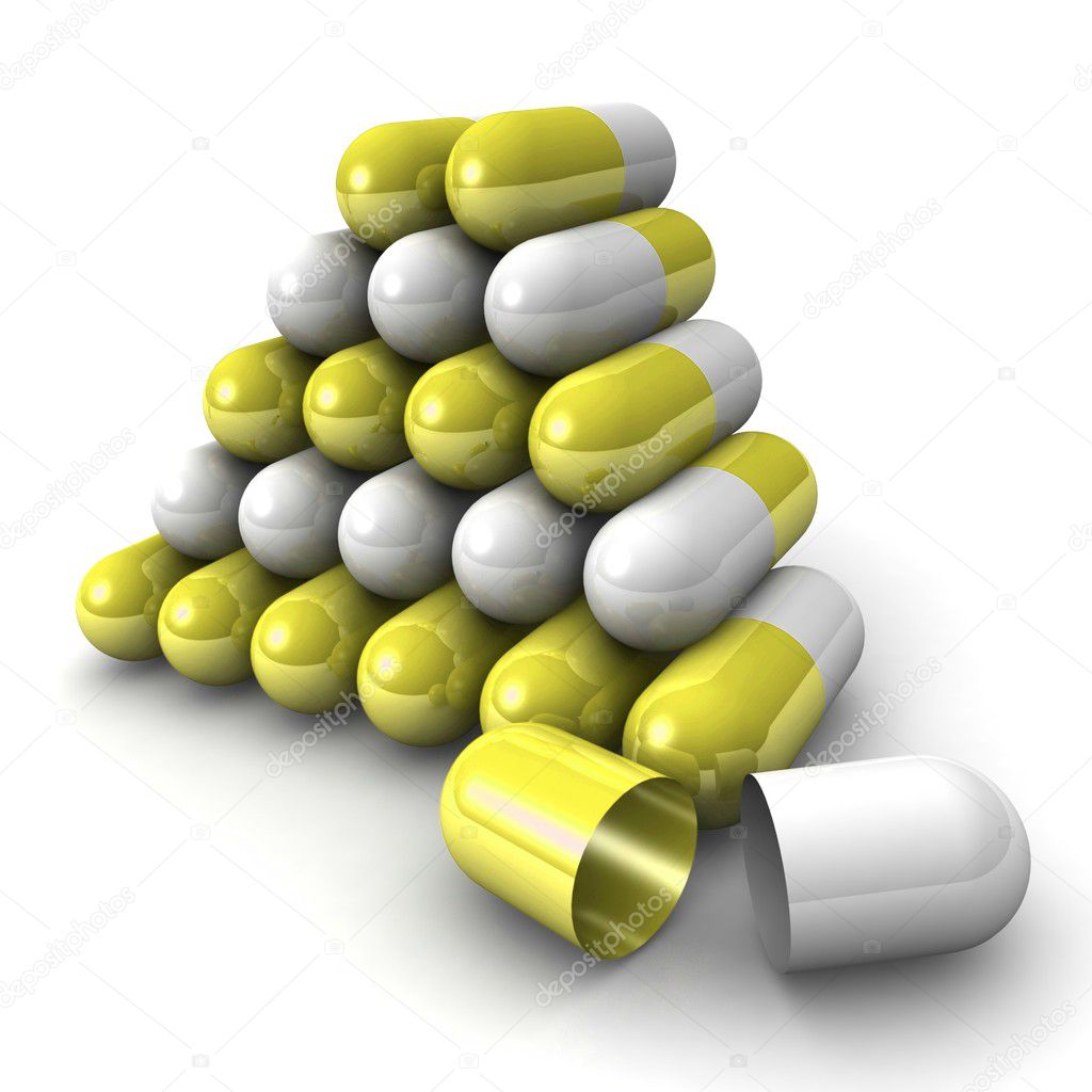Capsule pills pile Stock Photo by ©LovArt 65694397
