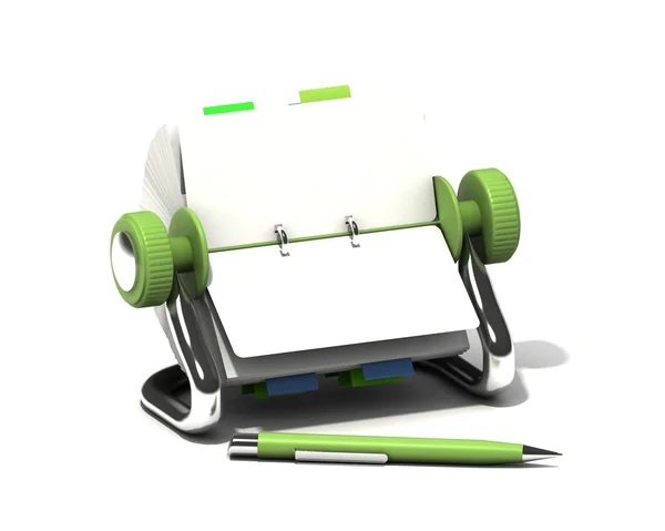 Colorful rolodex and pen — Stock Photo © LovArt #65869095