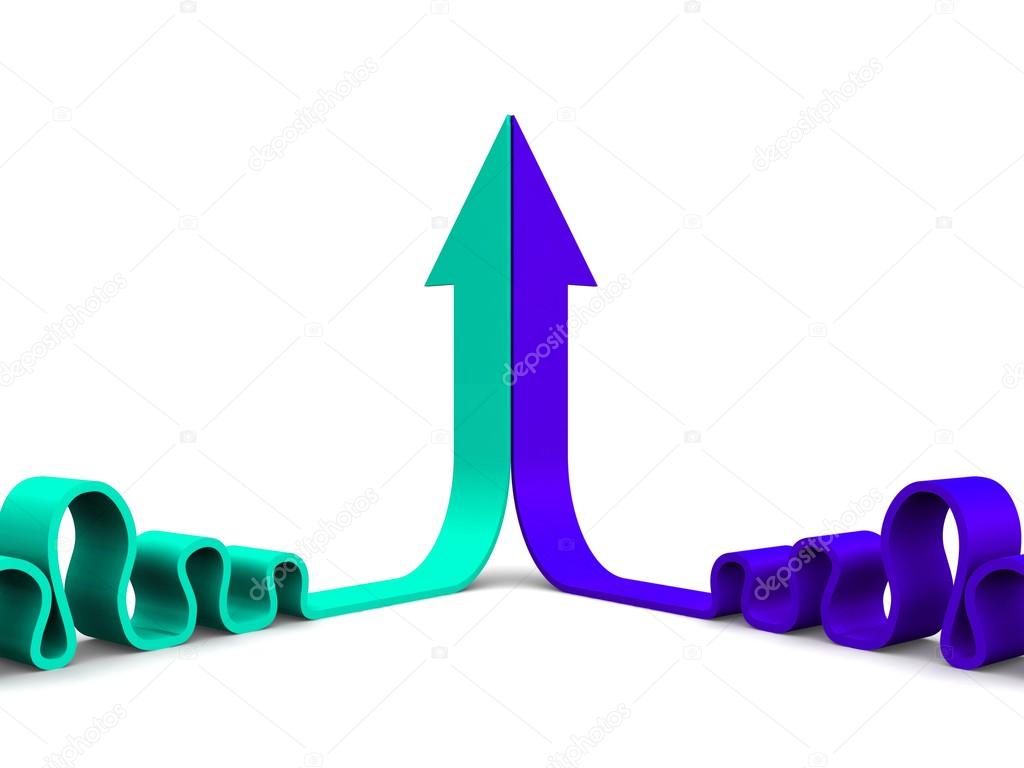 Bright 3d arrows in merging Stock Photo by ©LovArt 65870257