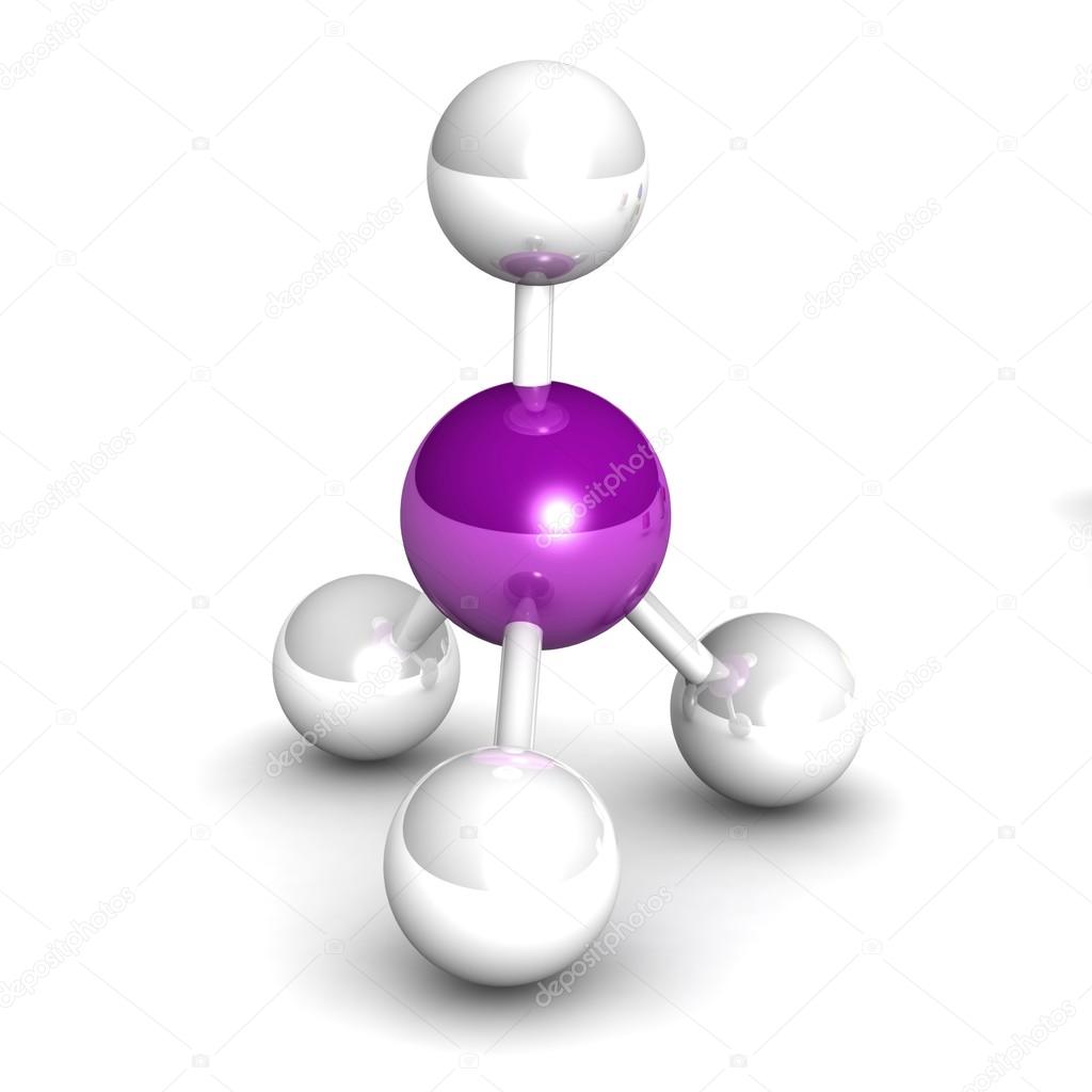 Methane Molecule Model — Stock Photo © LovArt #65870635