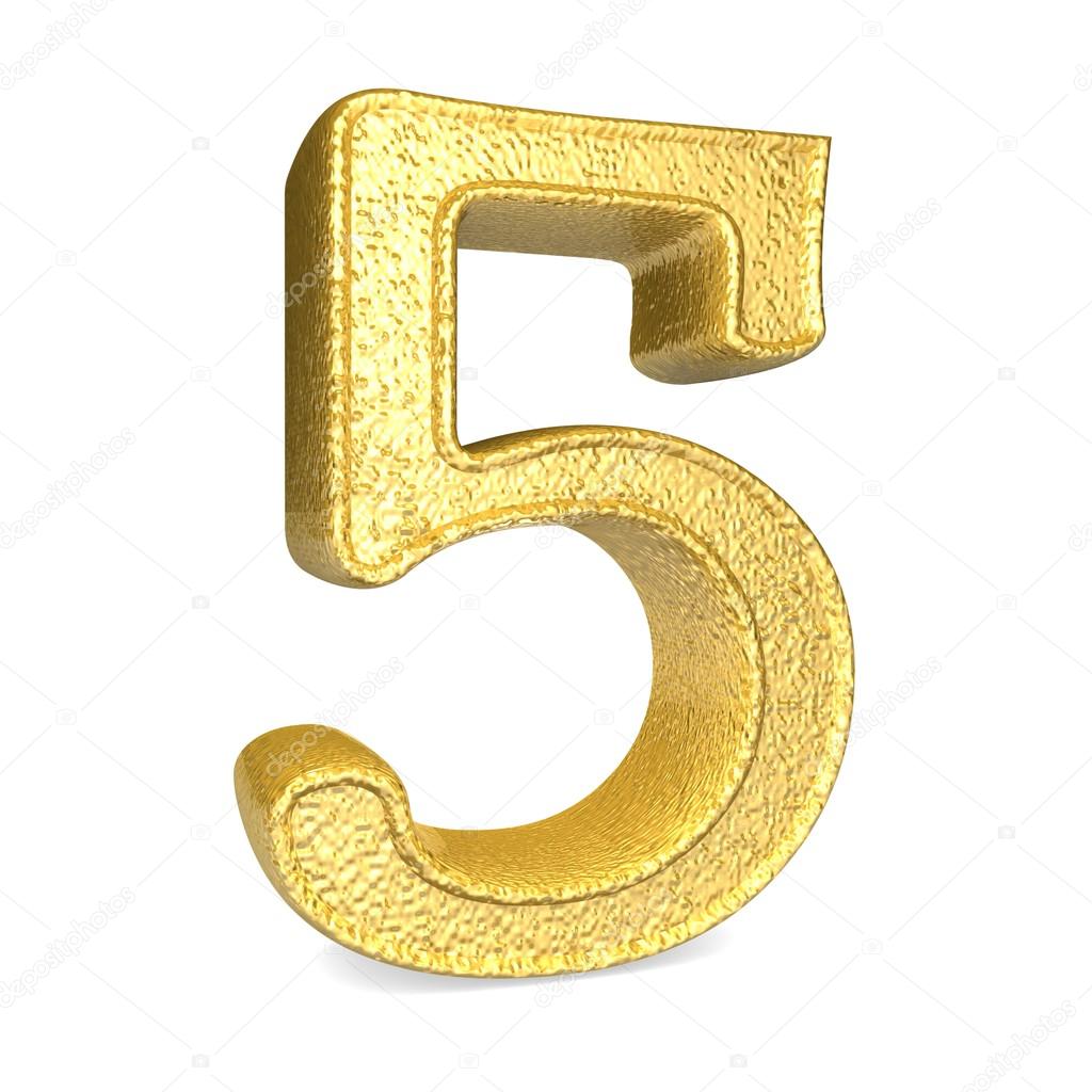 Shiny gold number five Stock Photo by ©LovArt 66404771