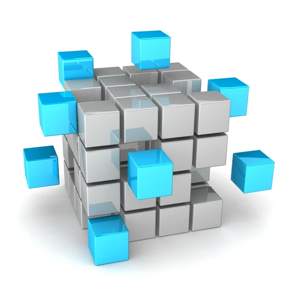 Composite silver cube — Stock Photo © LovArt #66648325