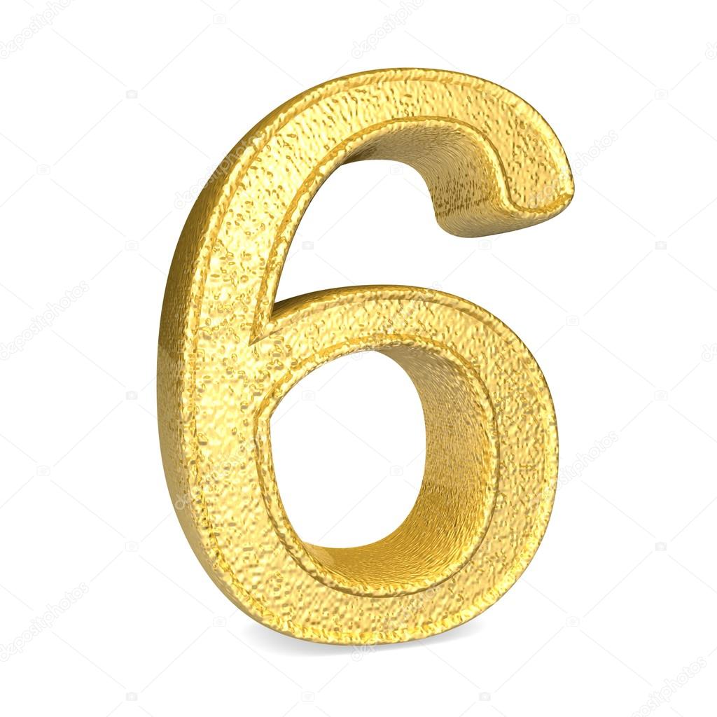 shiny golden number 6 — Stock Photo © LovArt #66648443