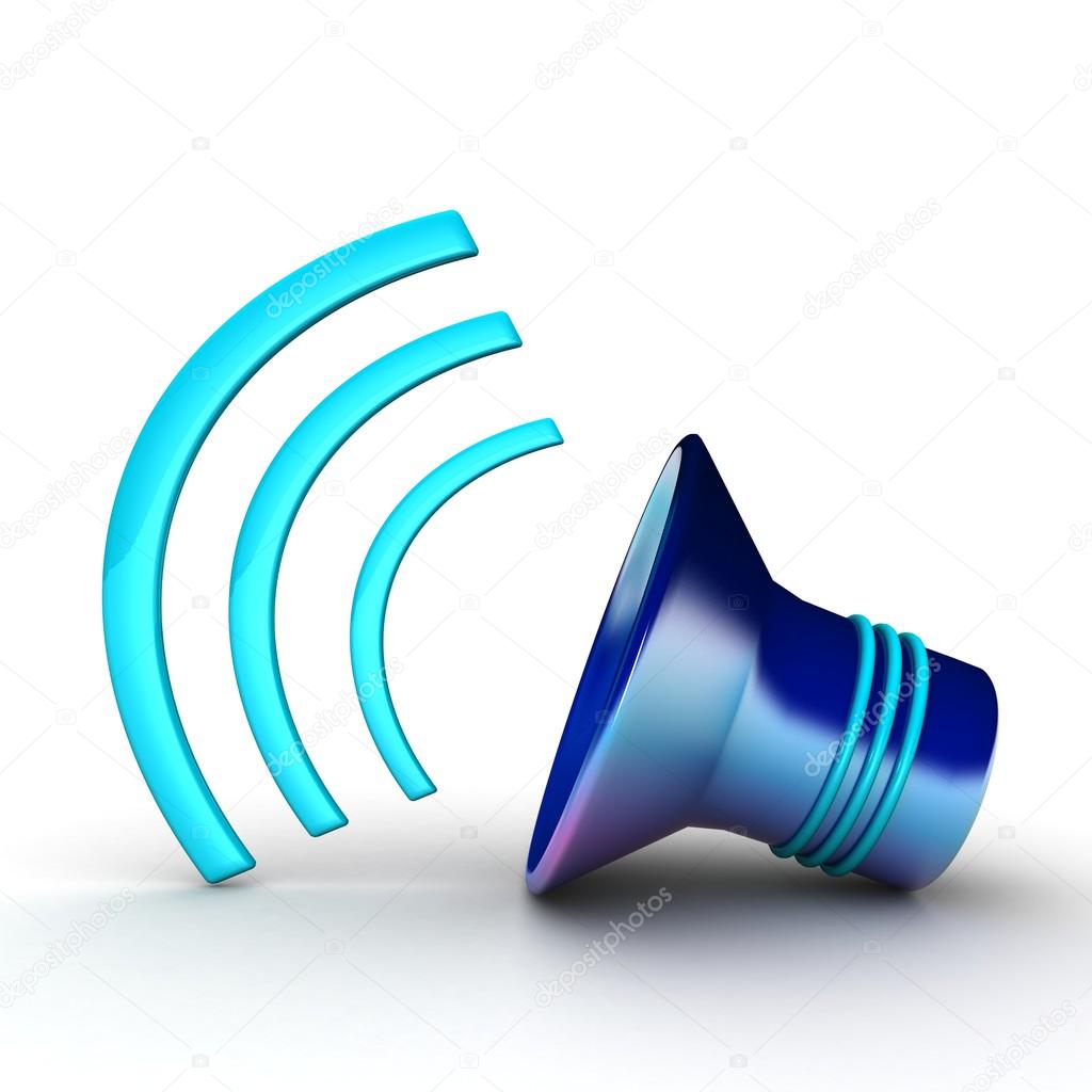 Blue Speaker Icon