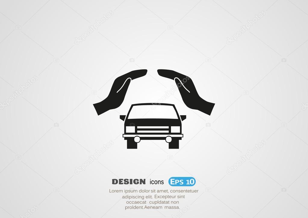Car in hands icon Stock Vector by ©LovArt 66727771